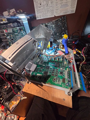 KONAMI SYSTEM 573 JAMMA ARCADE PCB BOARD, recapped + socketed battery ...