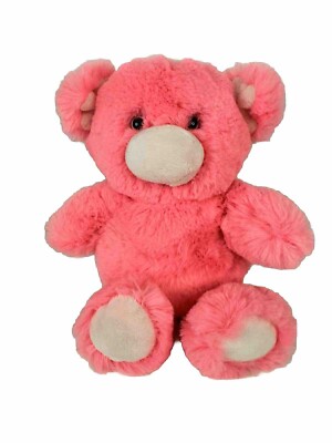World Plush Hot Pink Pig Bear 11” Stuffed Animal Toy Pink Eyes | eBay