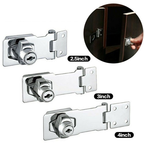 Heavy Duty Locking Hasp And Staple With Keys Padlock Cupboard Shed ...
