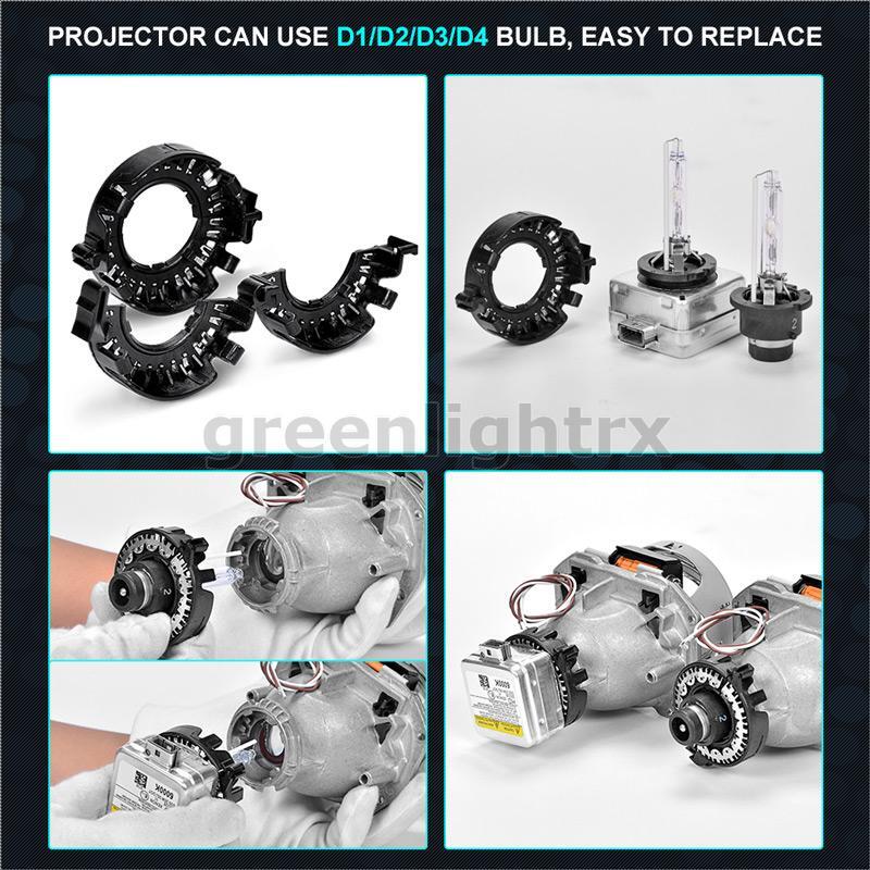 2X 3.0" HID Bi Xenon Projector Lens Headlight Hi/Lo Retrofit For D1S ...