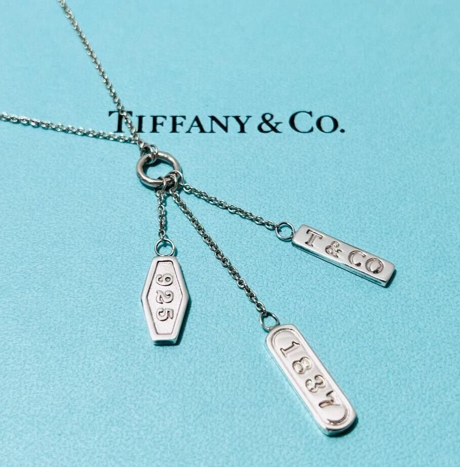 Tiffany & Co. 1837 Triple Bar Elements Necklace Penda… - Gem