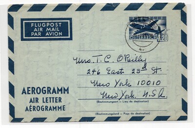 1965 Vienna AUSTRIA Aerogram 4.20 to NY | eBay