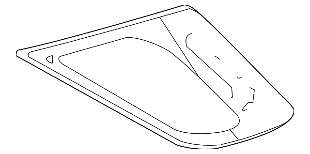 MERCEDES Mercedes-Benz Oem-rear Quarter Panel Side Window Glass Left ...