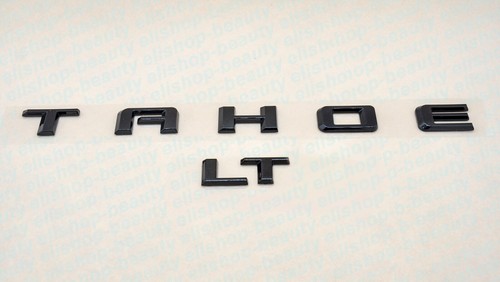 2PCS 2021+ Chevrolet Tahoe LT Gloss Black Rear Tailgate Letters Emblems ...