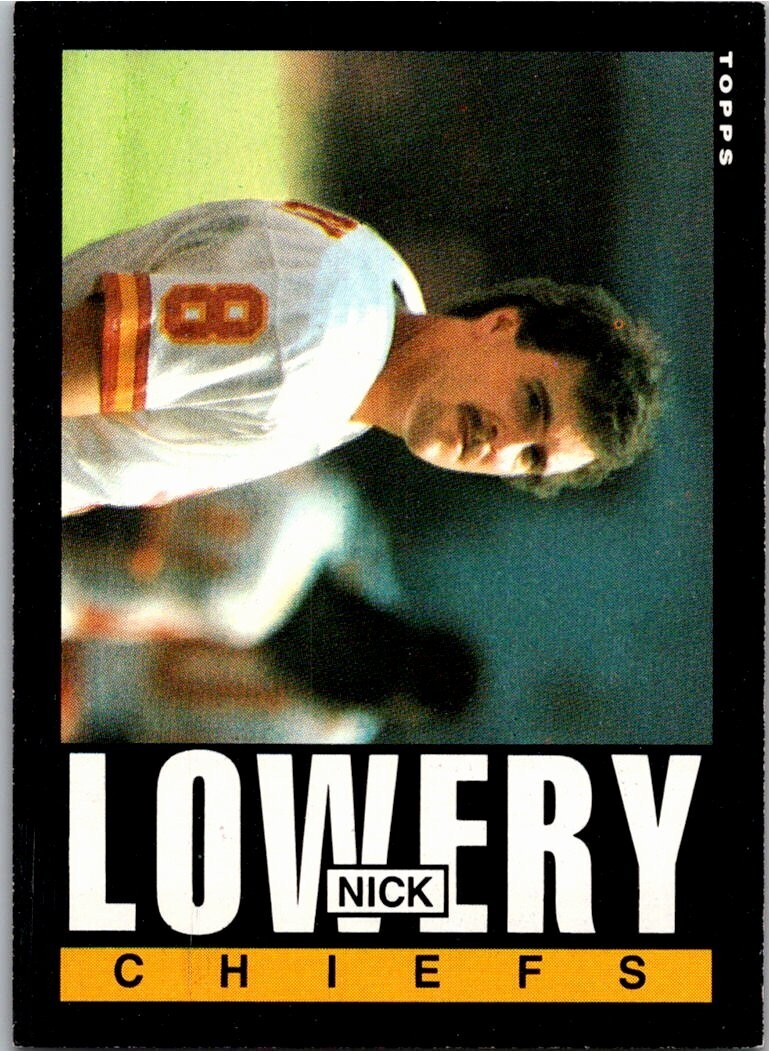1985 Topps Football #277 Nick Lowery Kansas City Chiefs Free Shipping ...