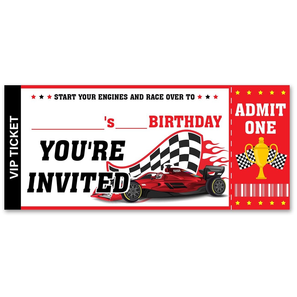 Event Invitation Card Automobiles Car Themed Birthday Invitation