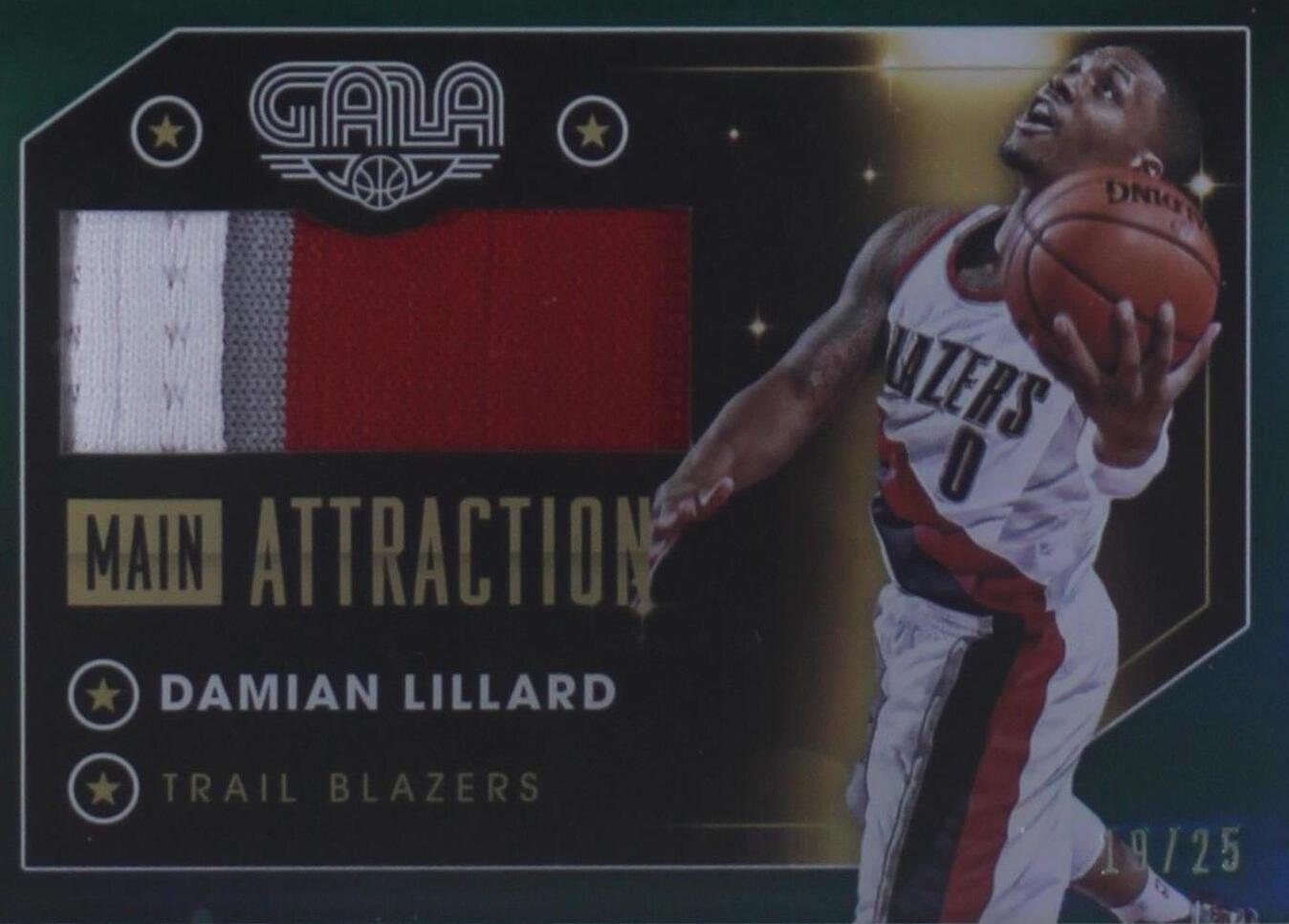 2015-16 Panini Gala - Main Attraction Memorabilia Damian Lillard #2 ...