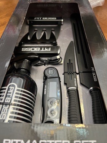 Pit Boss Pit Master Grill Tool Set, Durable Black Stainless Steel ...