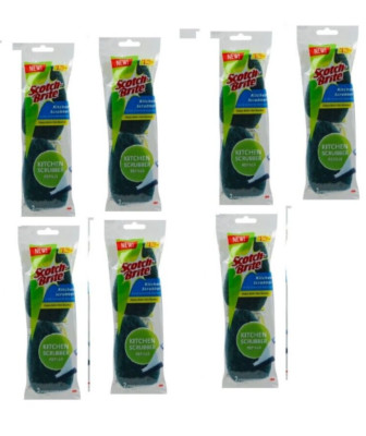 7X Scotch-Brite Kitchen Scrubber Refills,14 SCRUBS IN TOTTAL | eBay