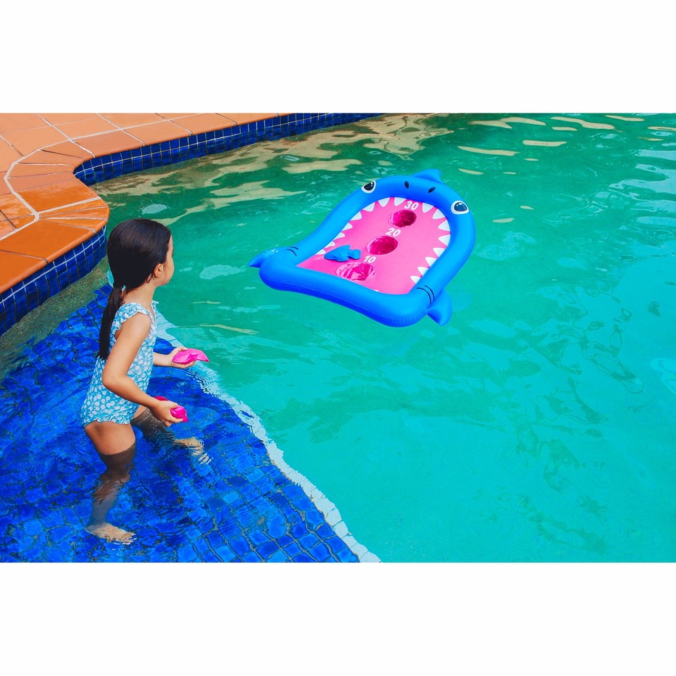Inflatable Cornhole Finn the Shark - Reef Gang, Pool Float game | eBay