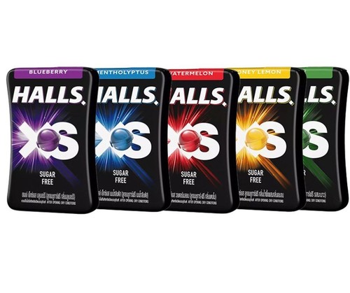 Halls XS Sugar-Free Candy | Intense Cooling Mints | pack 12 - choose ...