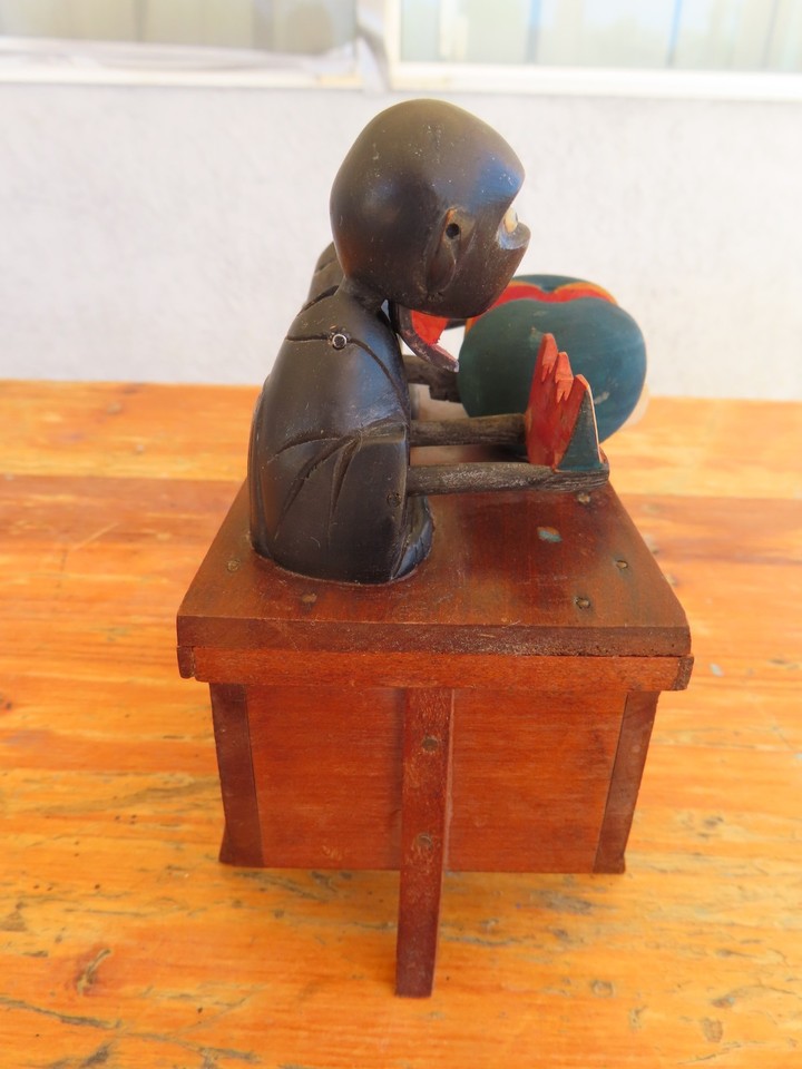 Vintage Japanese Kobe Ningyo Doll Watermelon Chopping Eater Gimmick Toy ...