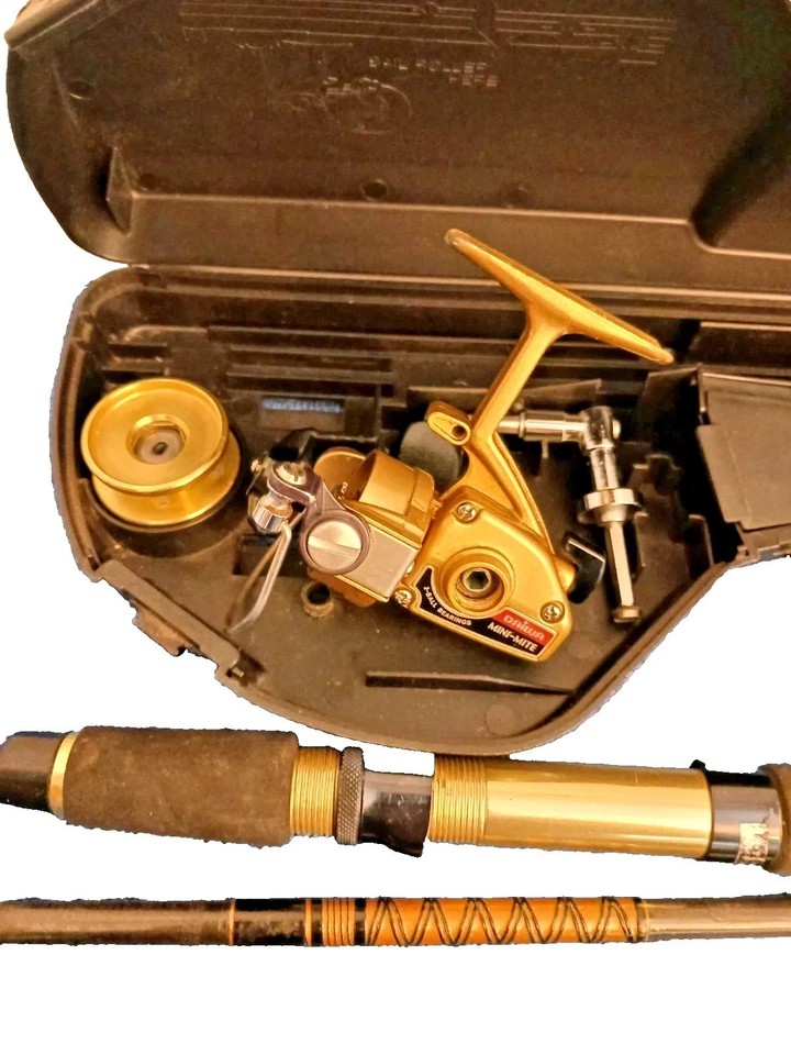 Daiwa mini mite Fishing Rod and Reel with Case ,5' vintage trout Rod ...