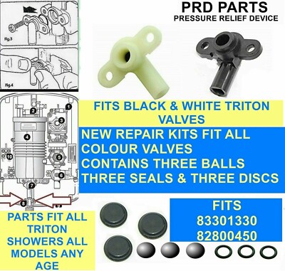 Triton 82800450 or 83301330 pressure relief device seal kit fits ALL ...