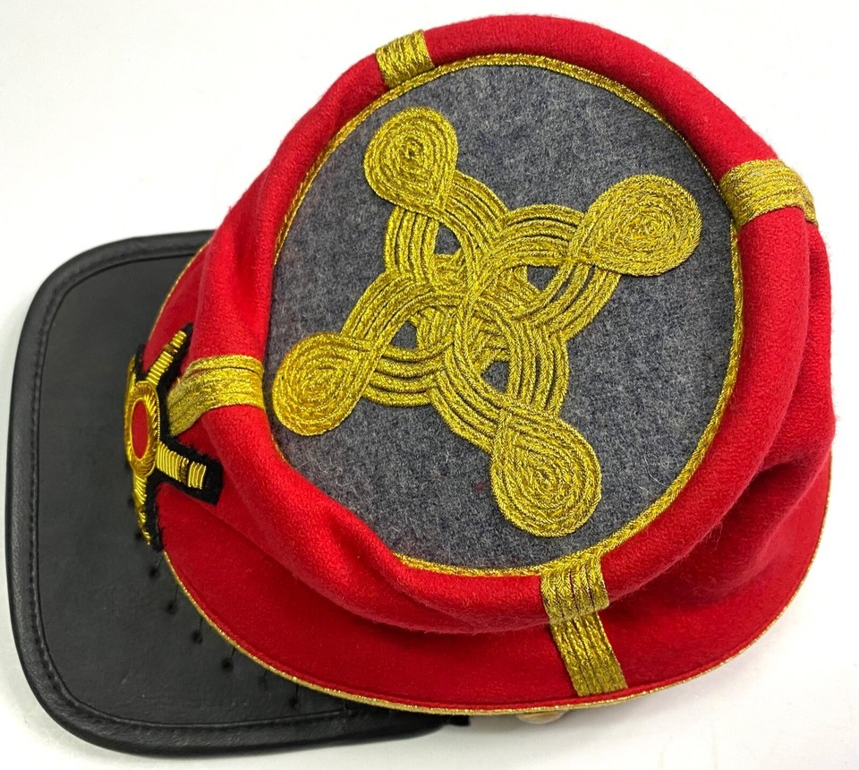 CIVIL WAR CONFEDERATE GENERAL SR. ARTILLERY OFFICER KEPI FORAGE CAP HAT ...