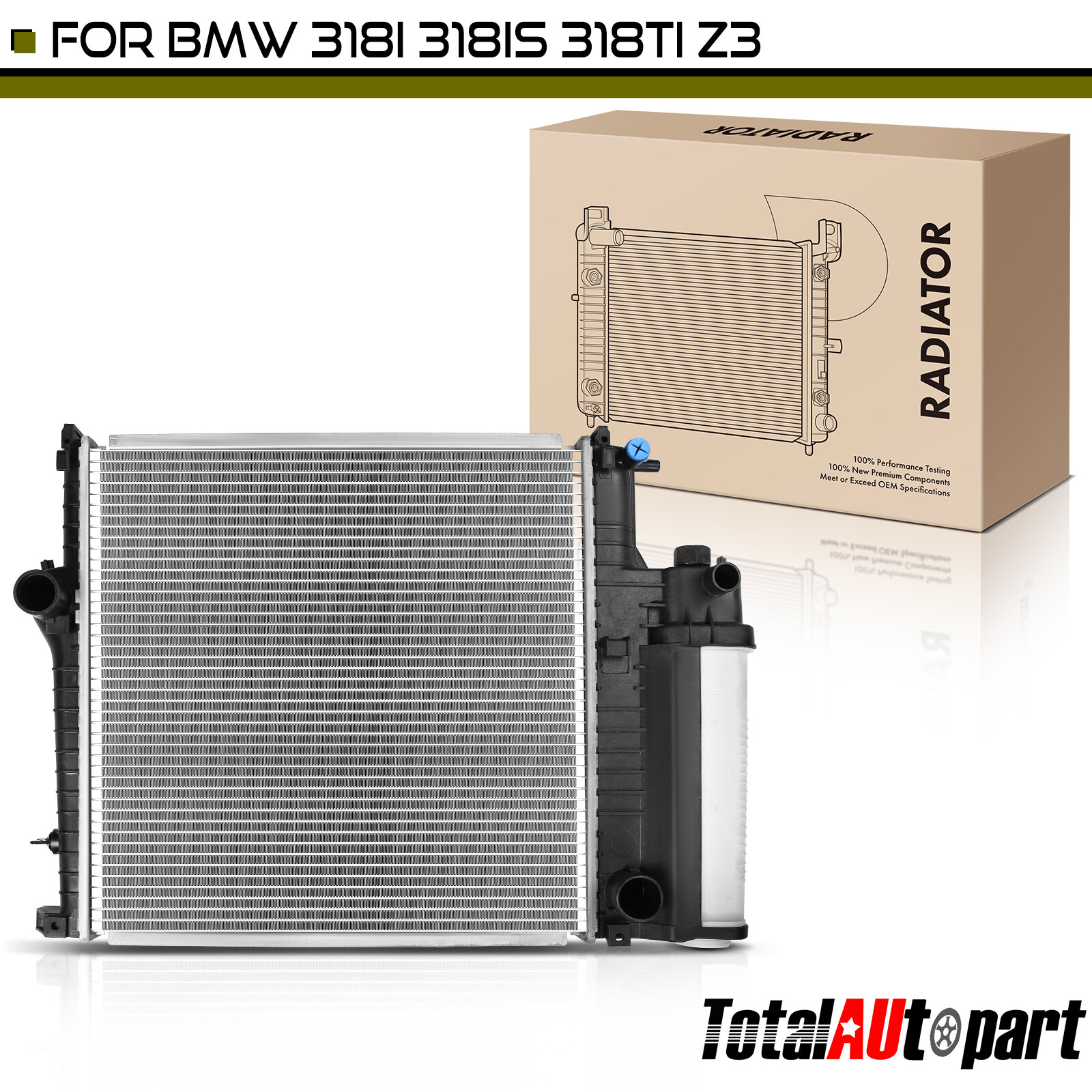Radiator for BMW 318i 318is 318ti Z3 1991-1999 L4 1.8L 1.9L Manual ...