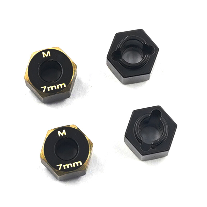 Samix Brass 7mm Hex Adapter 4 pcs For Traxxas 1/18 TRX-4M #TRX4M-4063-7 ...