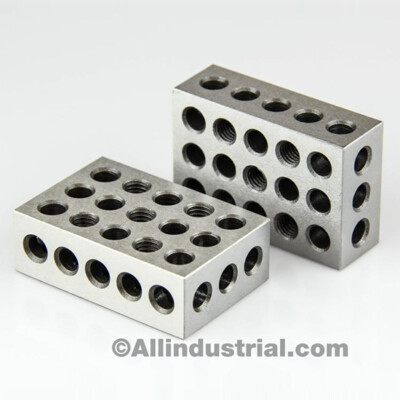 1 Matched Pair Ultra Precision 1-2-3 Blocks 23 Holes .0001" Machinist ...