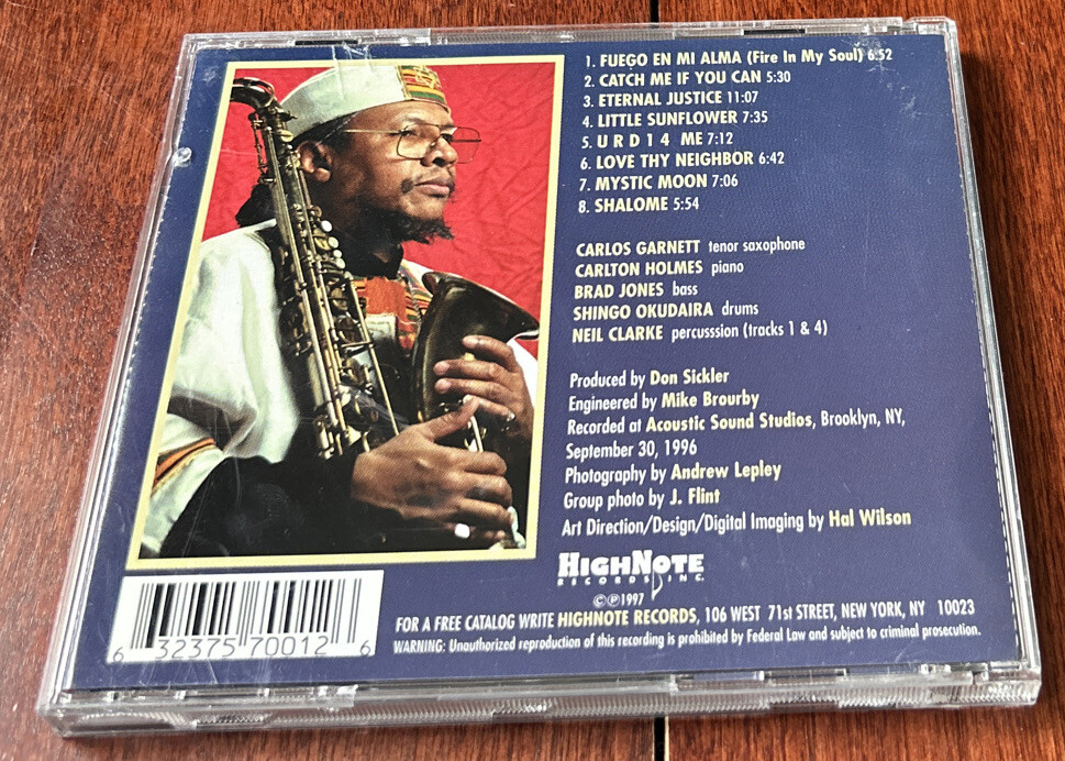 Carlos Gamett - Fuego En Mi Alma - Carlos Gamett CD HIGH NOTE HCD 7001 ...