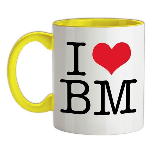 I Love Heart Initials Bm - Ceramic Mug - Love Fan Barry Concert Gig | eBay