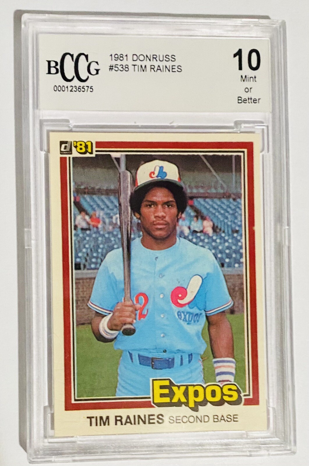 1981 Donruss Tim Raines Rookie BCCG 10 Expos | eBay