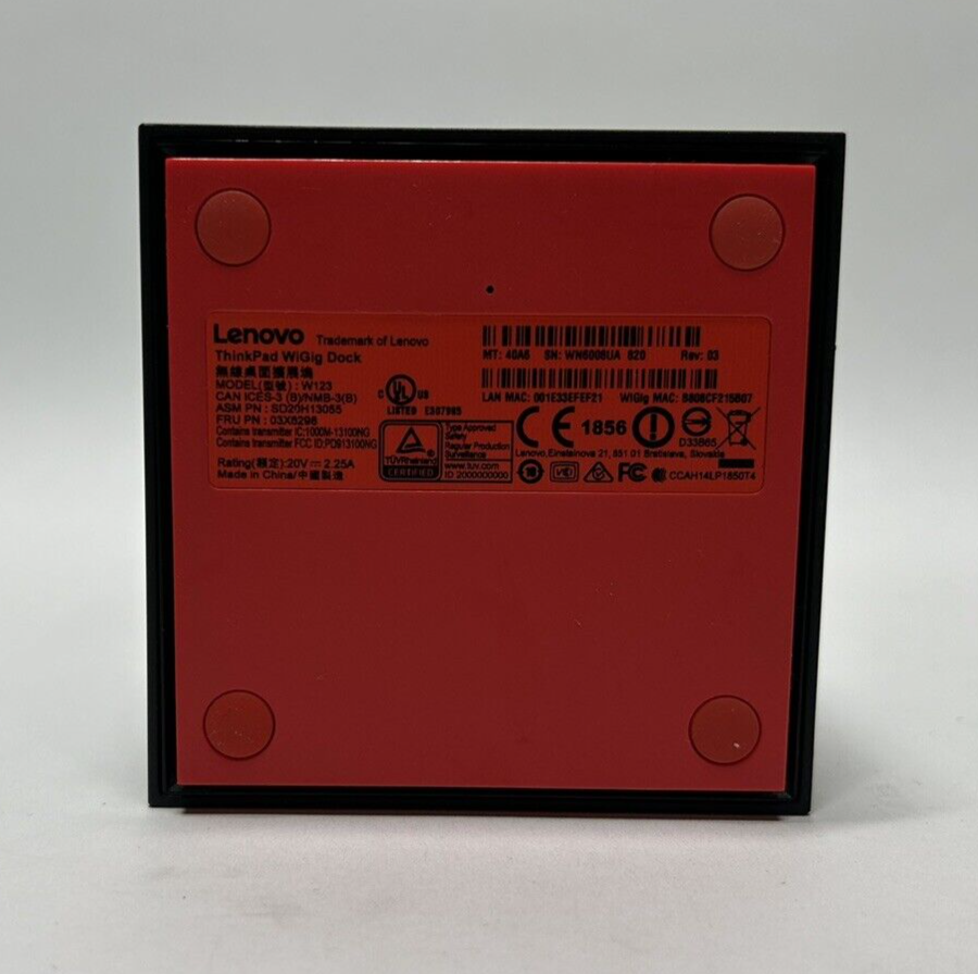 Lenovo ThinkPad WiGig Dock Wireless Docking Station W123 03X6298 ...