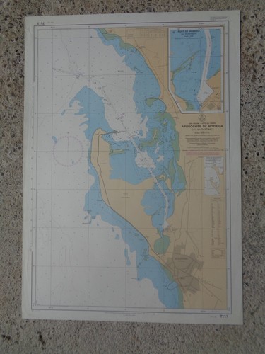 Marine Map / Approaches To Hodeida (Al Hudaydah) Red Sea Yemen | eBay