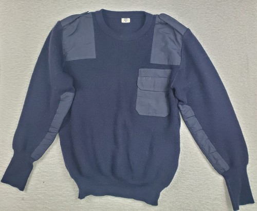 Halten German Men's Commando Sweater Army Jumper Blue Navy Wool ...