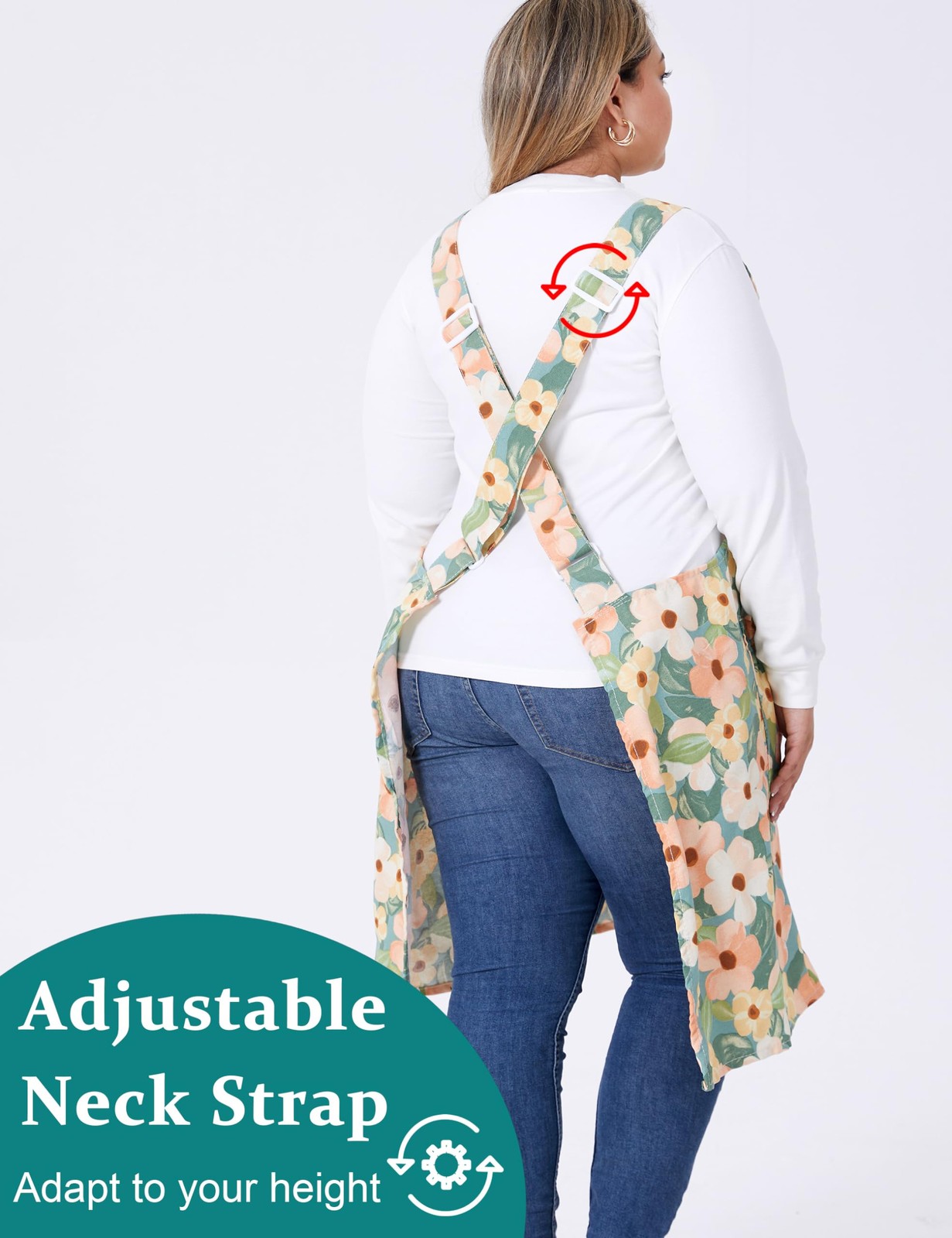 Comfortable Huge Plus Size Aprons for Women Adjustable Cross Back ...