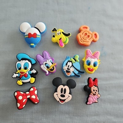 Set Of 10 Disney Croc Charms Mickey Mouse, Minnie Mouse And Friends. | eBay