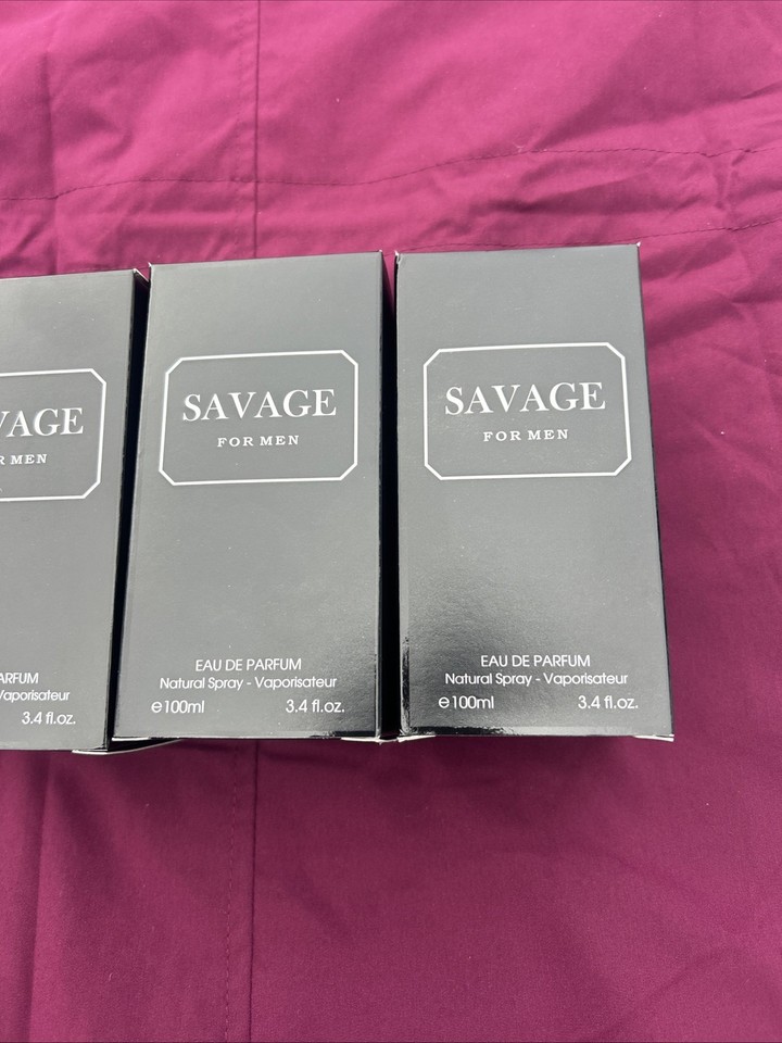 3x Savage For Men’s Perfume Eau De Parfum Spray 100ml Aftershave Gift ...