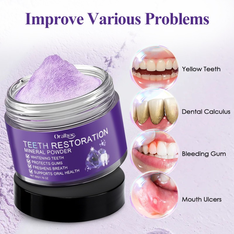 Teeth Restoration Mineral Powder, Effective in Strengthening Teeth and ...