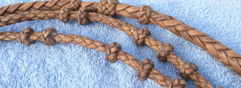 Ranch Cowboy made Braided Rawhide Romel Romal Reins Ball Rein Chains | eBay