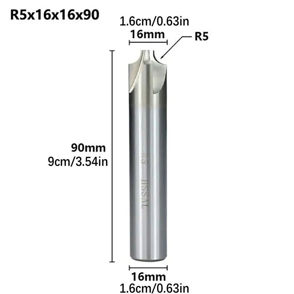 R2 R3 R5 R10 Radius HSS Corner Rounding End Mill Milling Cutter CNC ...