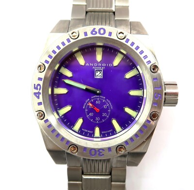 New ANDROID Powerjet Divemaster JUMP HOUR Automatic Dive Watch AD631 ...