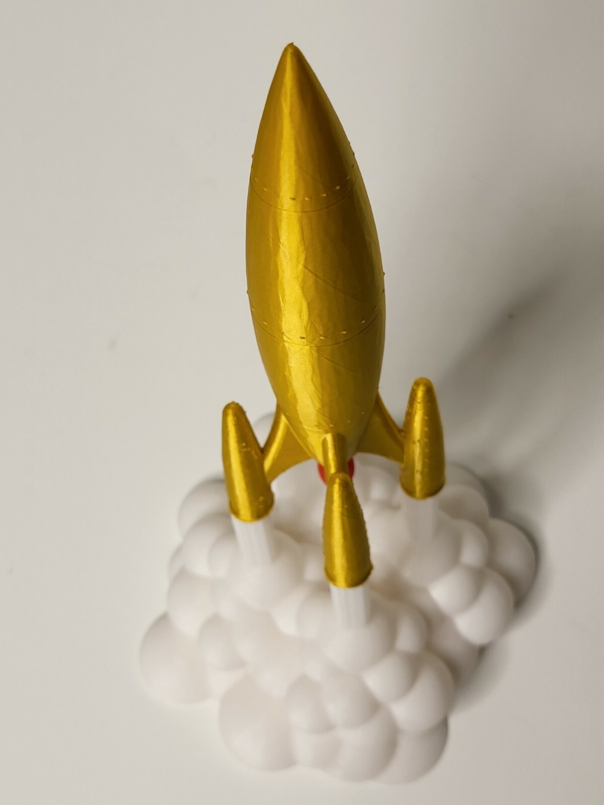 3D Printed Rocket Model, Scifi Space Rocket, Aerospace Decor 7.6" Gold ...