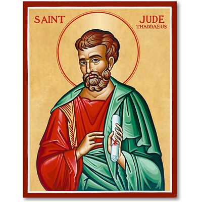 X Large 15 X 19 Inch Saint Jude Wood Icon Ancient | eBay