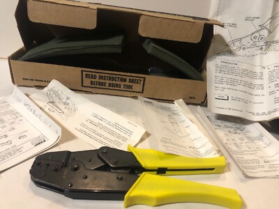 TYCO AMP 220190-1 HAND RATCHET DIE CRIMPING TOOL CERTI-CRIMP B9042 NEW ...
