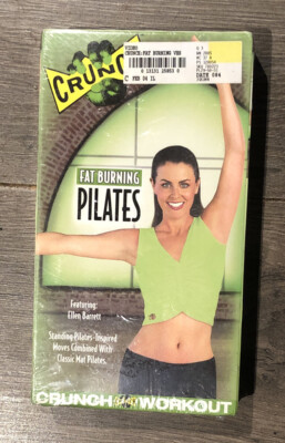 Crunch Workout Fat Burning Pilates VHS Ellen Barrett NEW sealed SV12585 ...