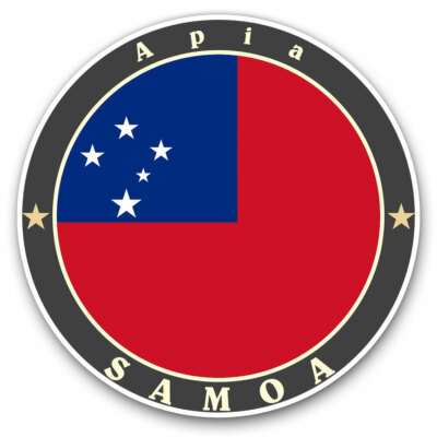 2 x Vinyl Stickers 10cm - Apia Samoa Flag Travel Cool Gift #5093 | eBay UK