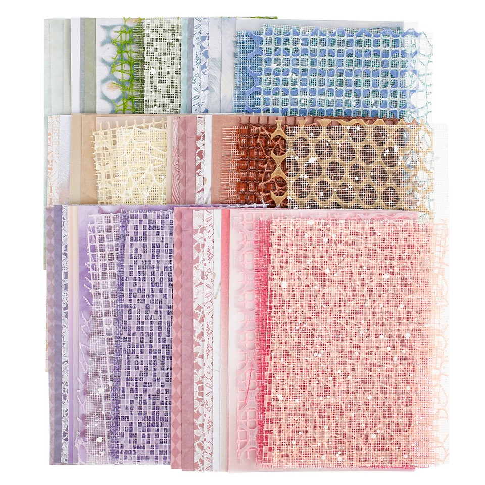 90 Sheets Scrapbook Paper Set DIY Textured Scrapbook Paper Assorted ...