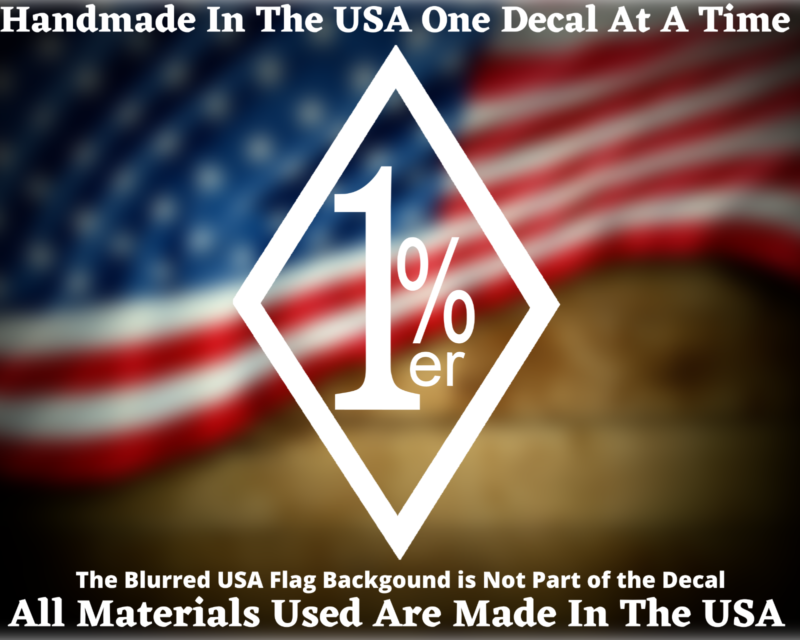 1%er Outlaw Biker One Percenter Vinyl Sticker Decal US Seller | eBay