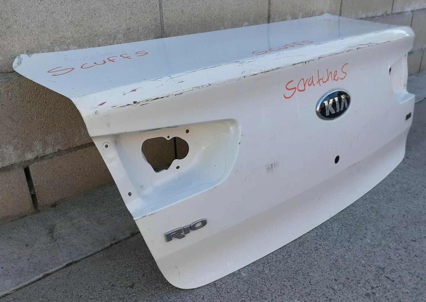 2012-2017 Kia Rio Sedan Trunk Deck Lid Rear | Genuine OEM | Steel | Rear