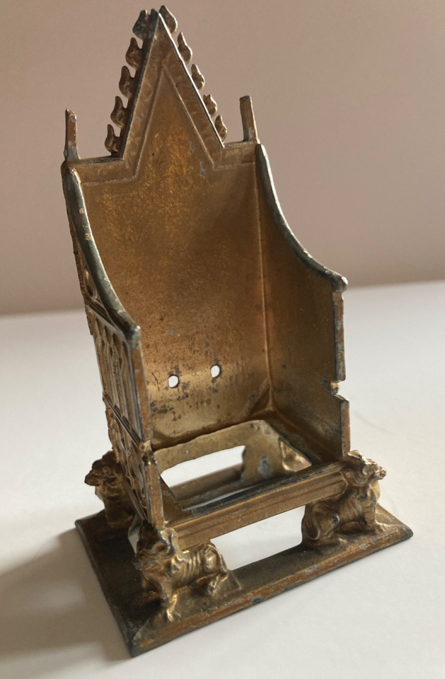 Vintage 'Britains 86D' Gold Metal 1953 CORONATION CHAIR (Incomplete ...