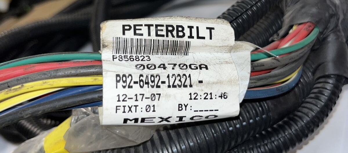 Peterbilt P92-6492-12321 Hood Wiring Harness W/O Fog Lights P92-6492 ...