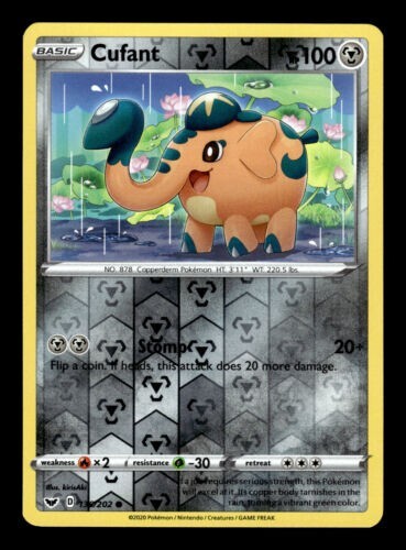 Cufant Reverse Holo Pokemon TCG Card 136/202 | eBay