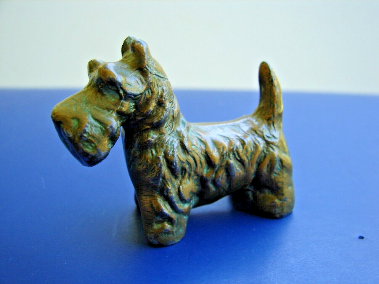 VTG Bronze Scottie Dog Figurine Miniature 2 1/2" Scottish Terrier ...