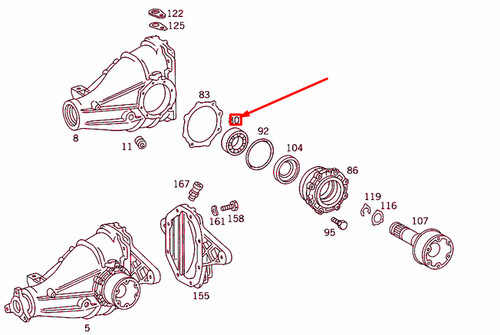 NEW MERCEDES-BENZ E W124 REAR TAPERED ROLLER BEARING A0009801902 OEM | eBay