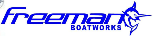 PAIR of 18"X4.25" Freeman BOAT Hull Decals Marine Grade Your Color ...