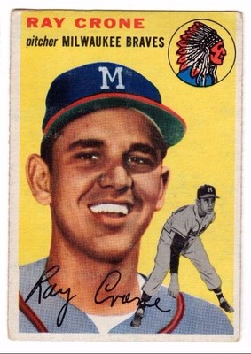 40% OFF 1954 Topps #206 Ray Crone - Milwaukee Braves, Excellent ...